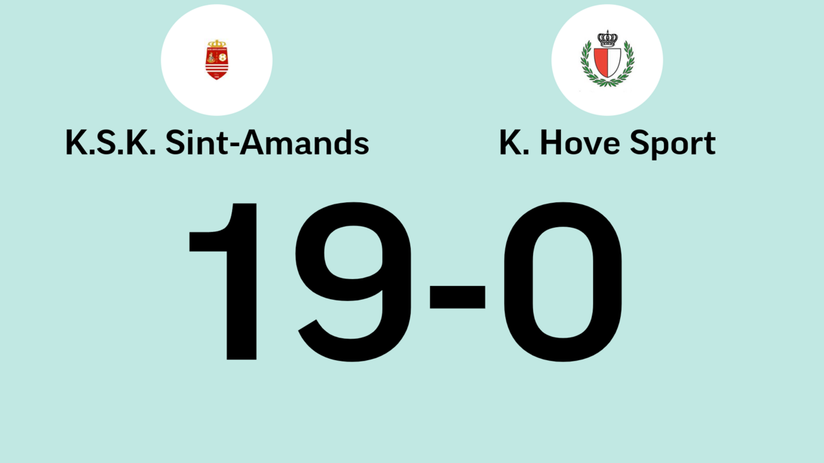 Buitengewoon veel doelpunten bij Sint-Amands tegen Hove | GVA
